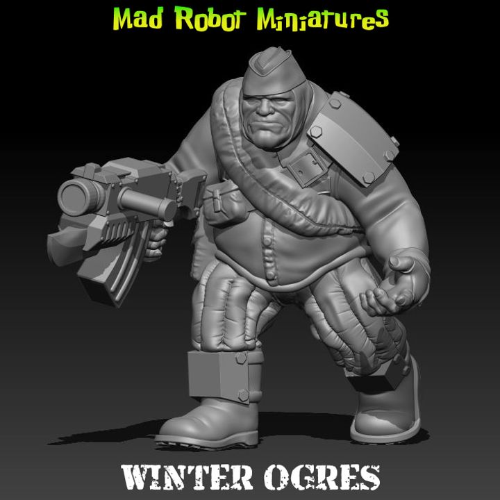3D Printable Winter Ogres by Mad Robot Miniatures